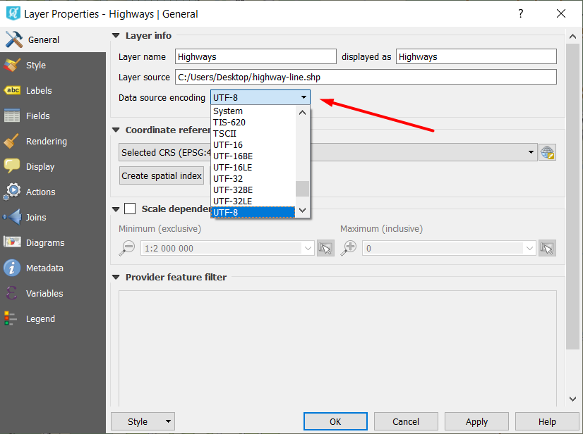 If Text In Attribute Table Is Garbled