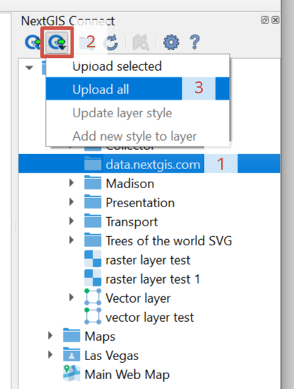 How to upload data to NextGIS Web with NextGIS Connect