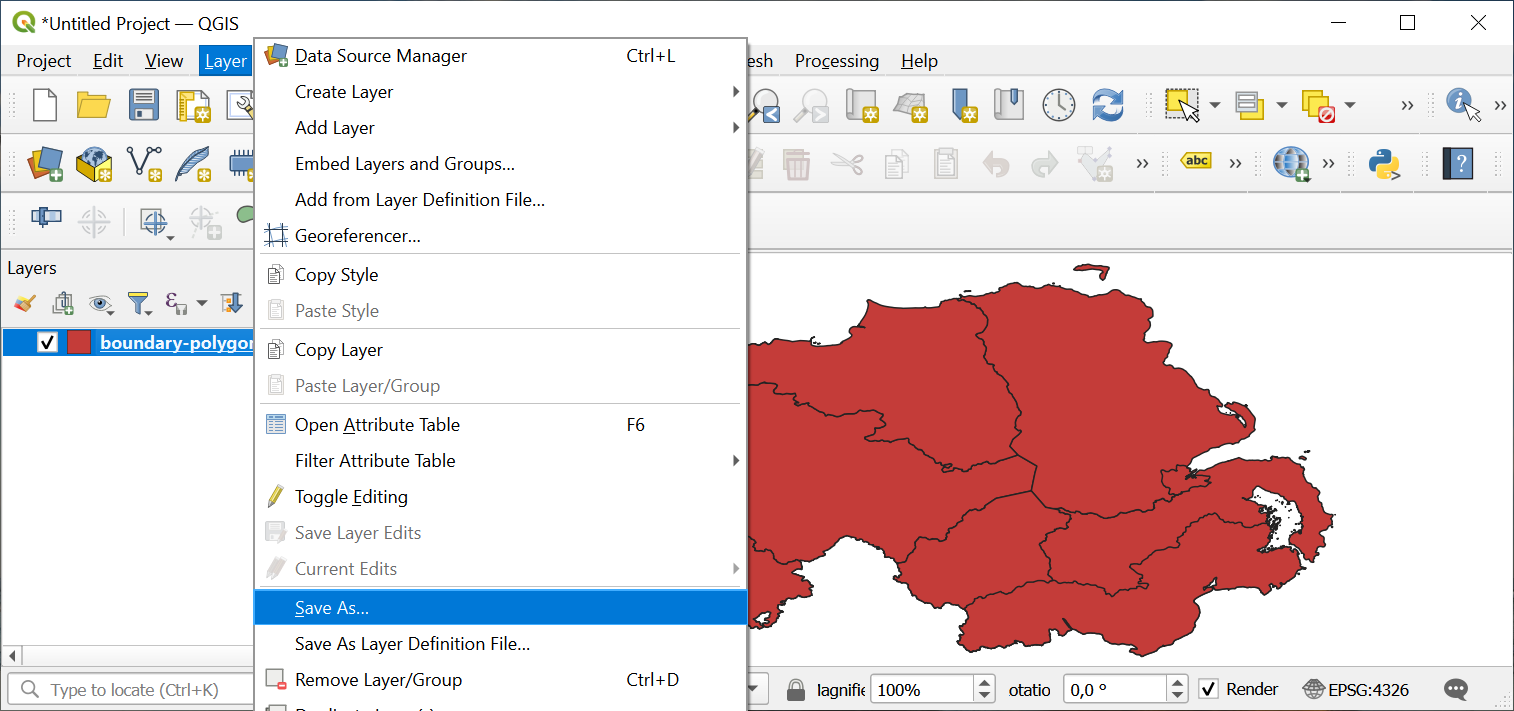 How to change coordinate reference system of the data