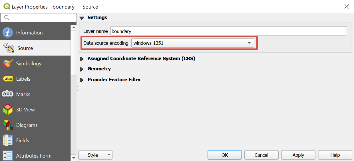 How to change data encoding