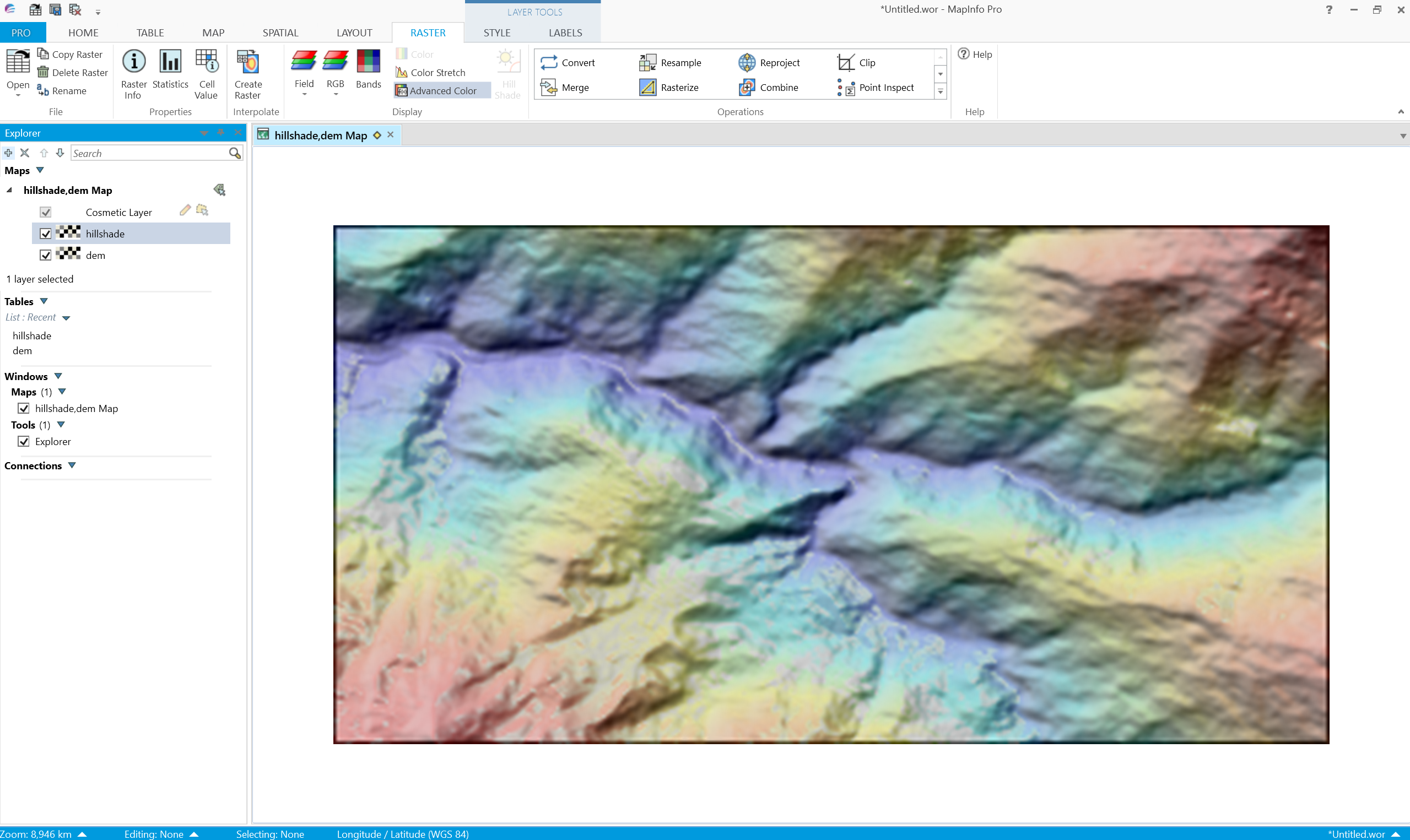 How to open raster data in MapInfo