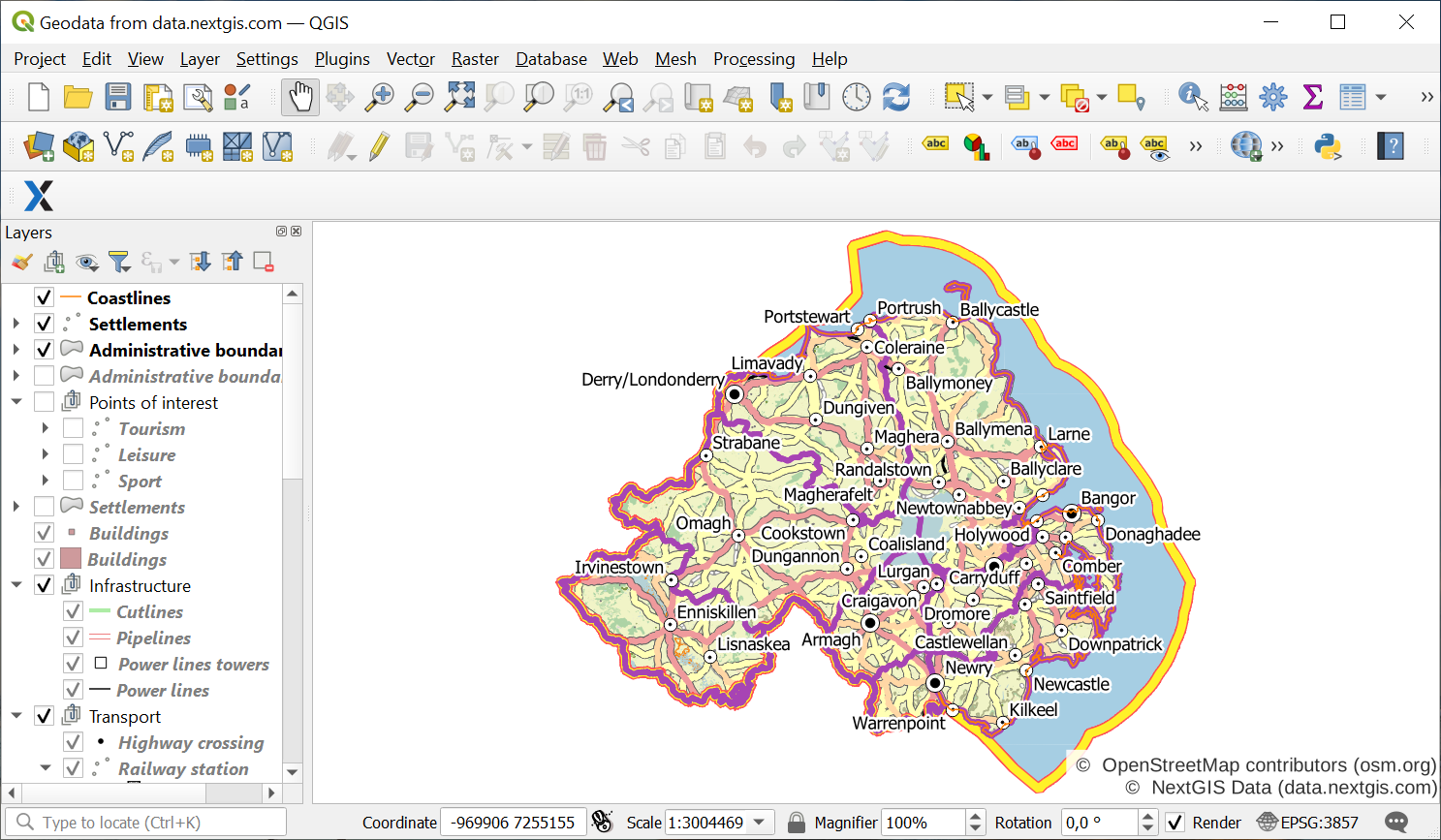 How to open the entire map (project)